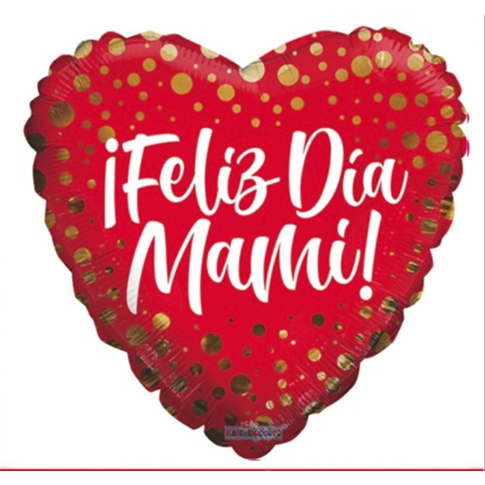 GLOBO CONVER-K #26H FELIZ DIA MAMI ROJO