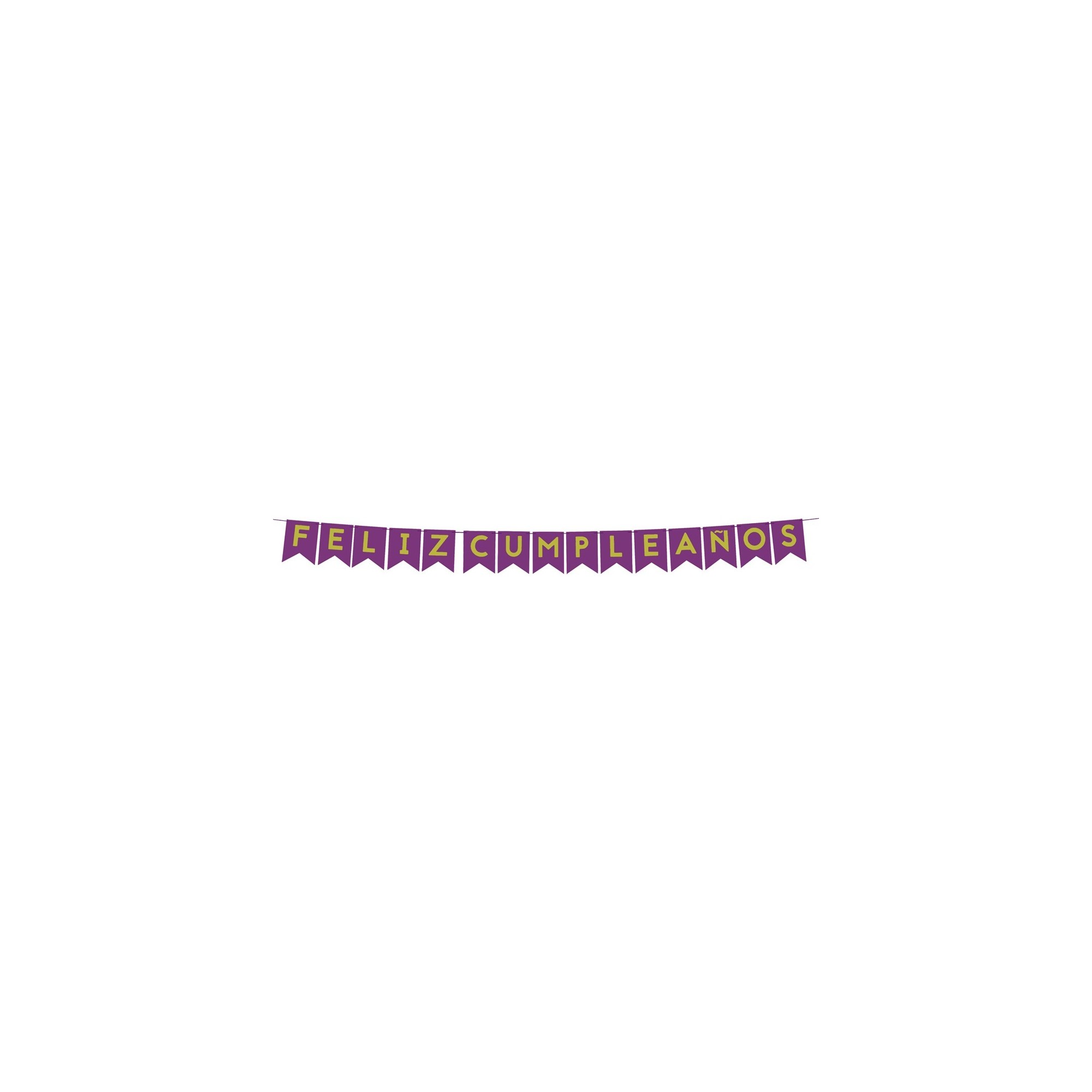 LETRERO FELIZ CUMPLEAÑOS COLOR MORADO 2MT VMF